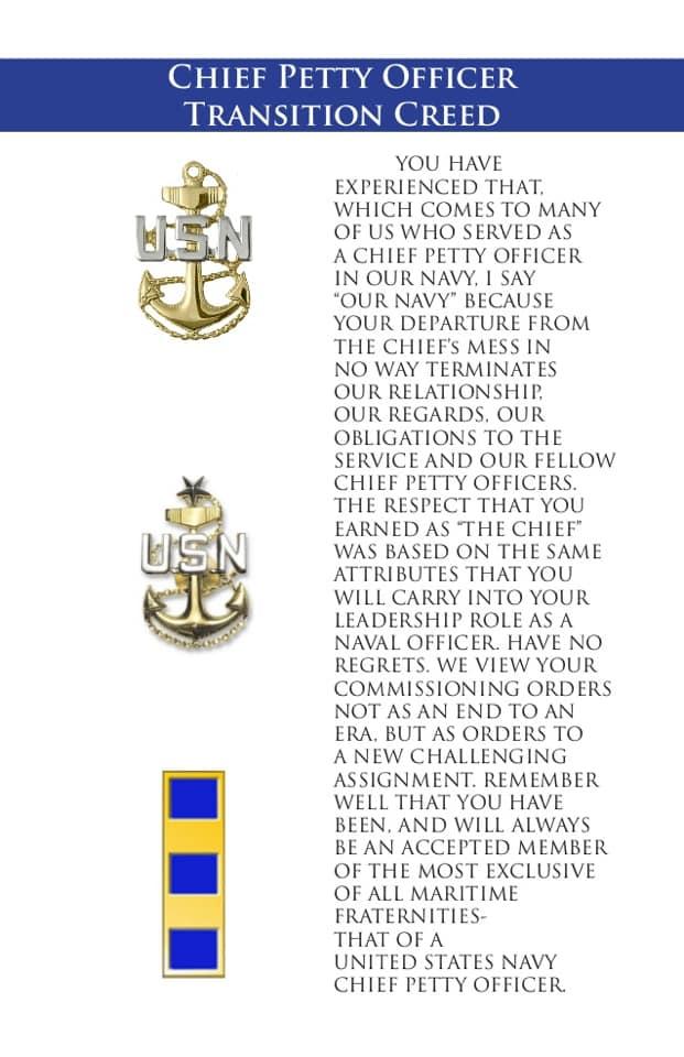 CPO Transition Creed | Tales of an Asia Sailor